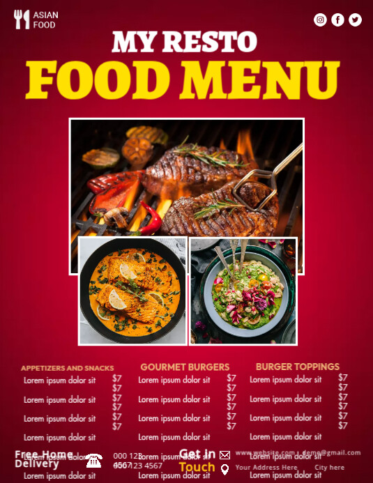 Food Menu Deals Template | PosterMyWall