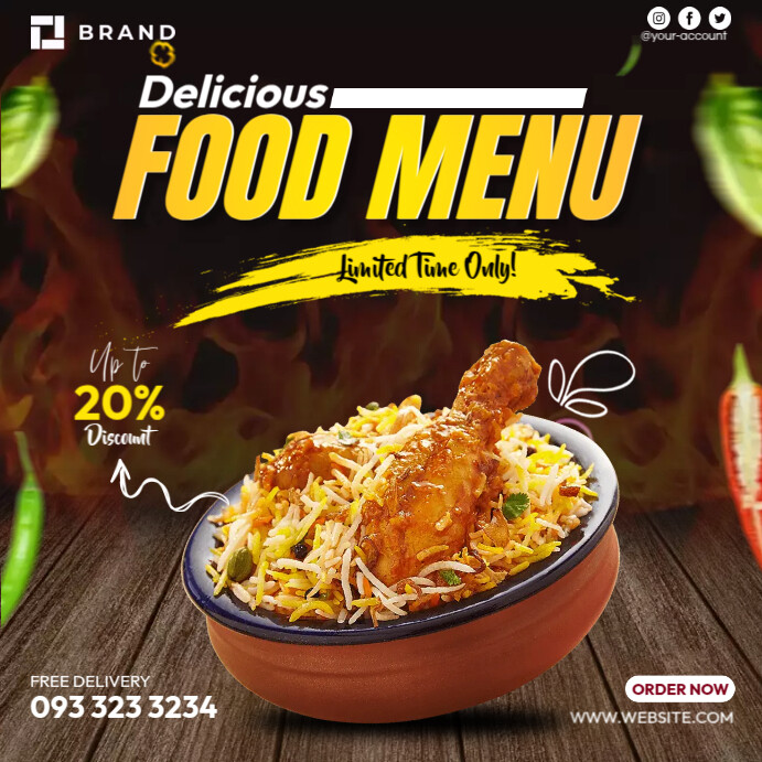 Food Menu Deals Template | PosterMyWall