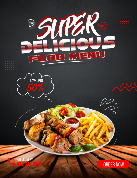 Food Menu Design Ads Template | PosterMyWall