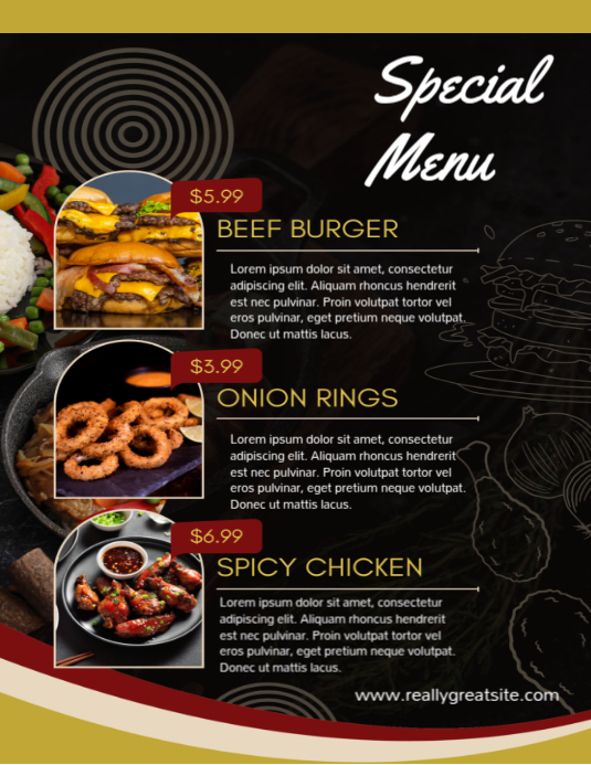 food menu Template | PosterMyWall