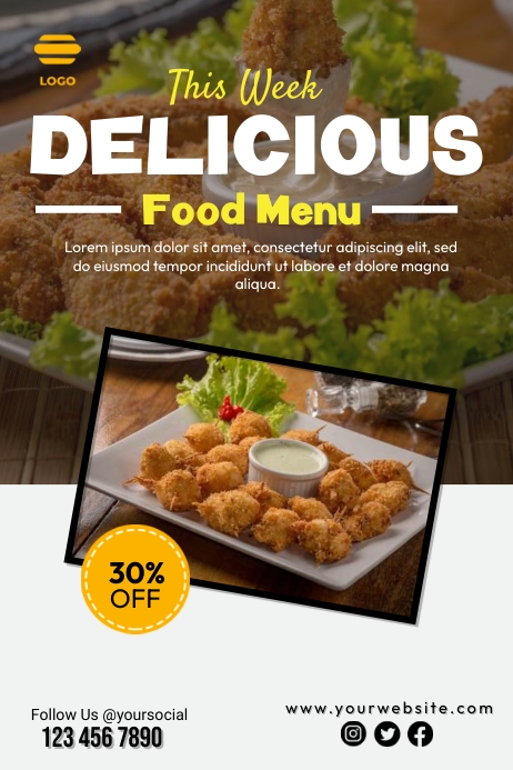 Food Menu Template | PosterMyWall