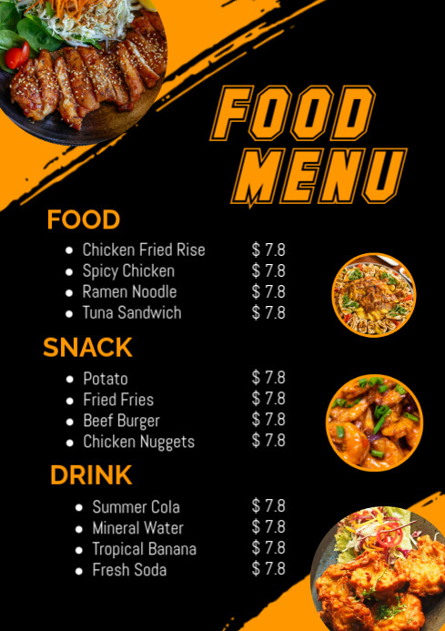 food menu Template | PosterMyWall