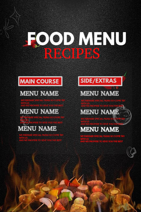 Copy of FOOD MENU | PosterMyWall