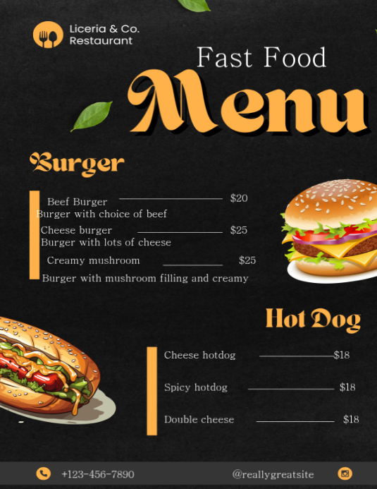 food menu Template | PosterMyWall