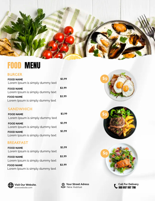 Copy of Food Menu | PosterMyWall
