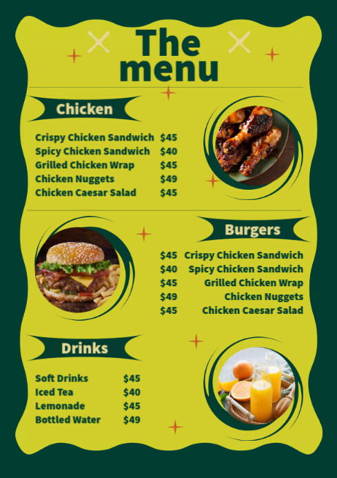 Food Menu Template | PosterMyWall