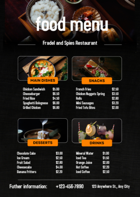 food menu Template | PosterMyWall