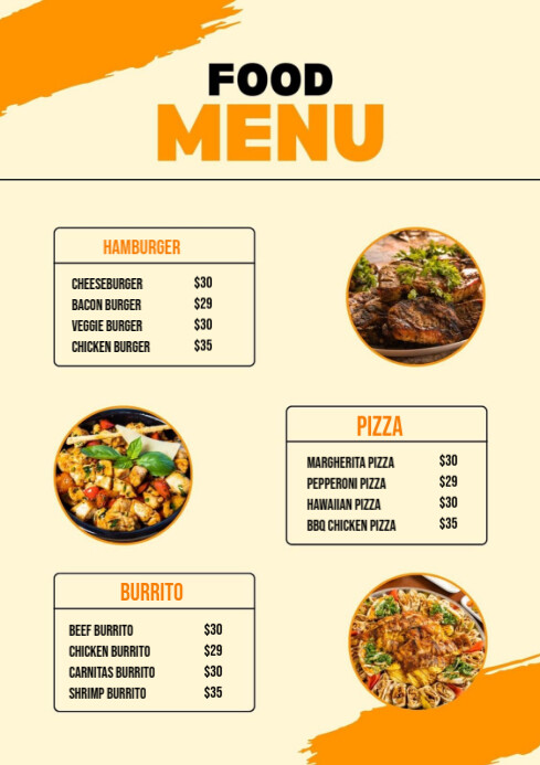 food menu Template | PosterMyWall