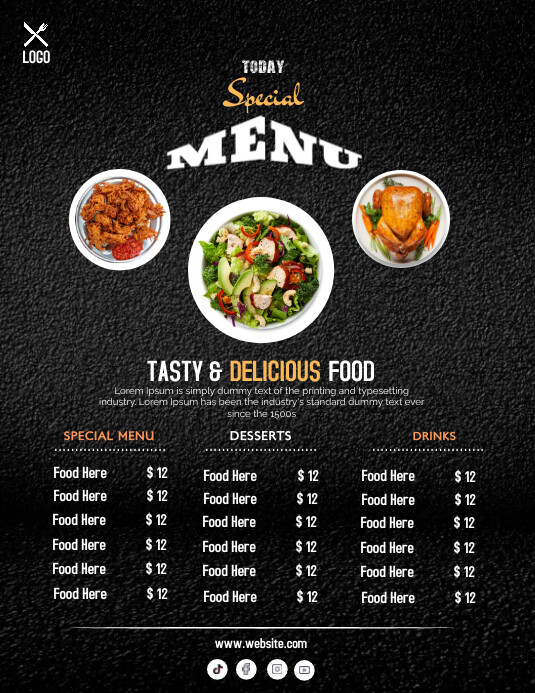 Modèle food menu | PosterMyWall