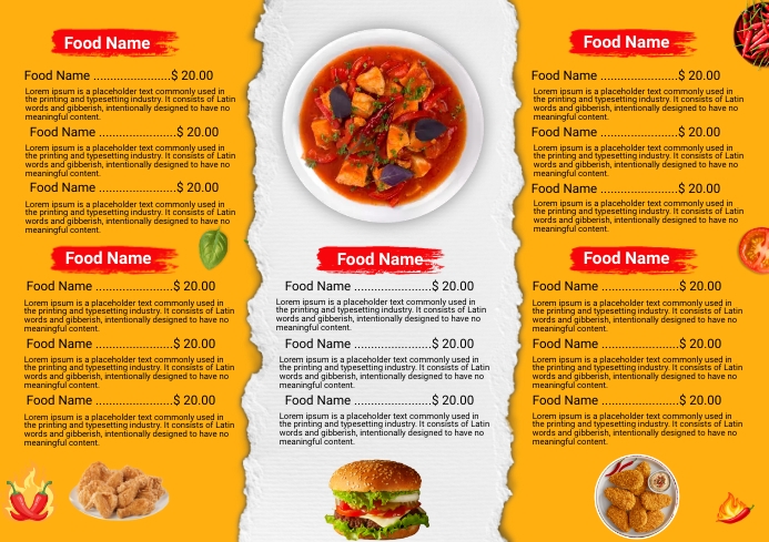 Food Menu Template | PosterMyWall