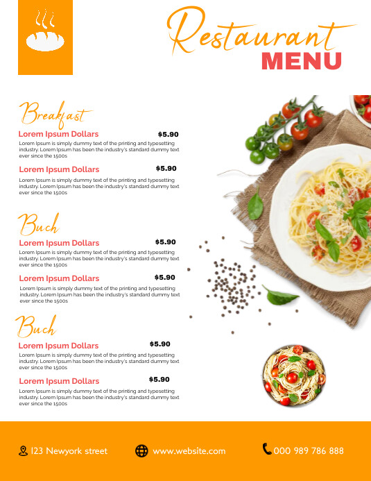 Food Menu Templat | PosterMyWall