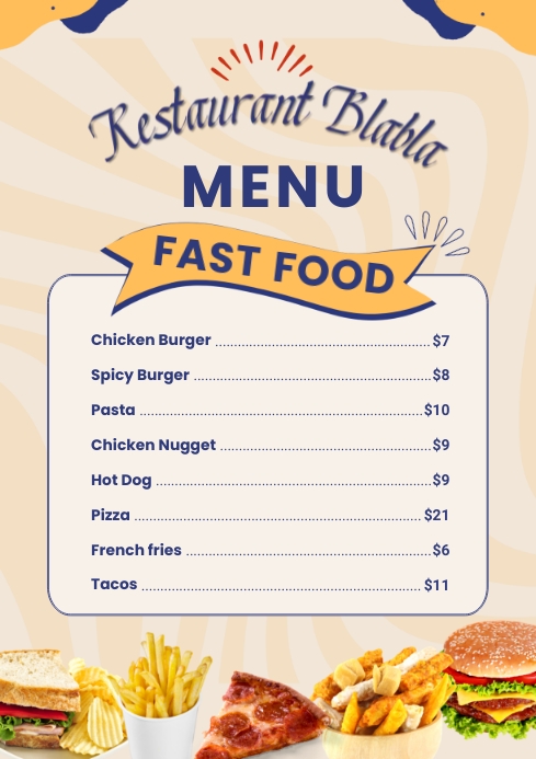 Copy of Food Menu | PosterMyWall