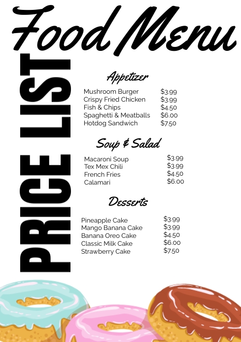 food menu Template | PosterMyWall