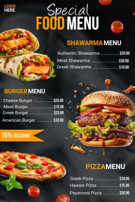Copy of FOOD MENU | PosterMyWall