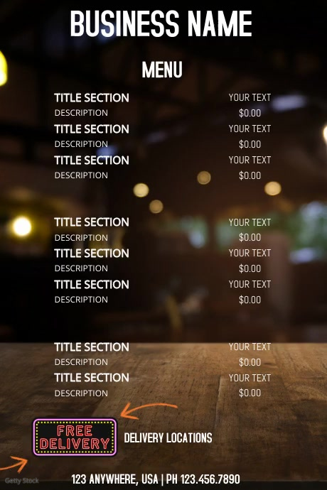 Copy of FOOD MENU | PosterMyWall