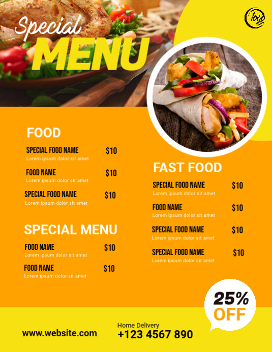 Desain Menu Makanan Templat | PosterMyWall