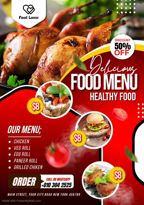 Copy of FOOD MENU | PosterMyWall