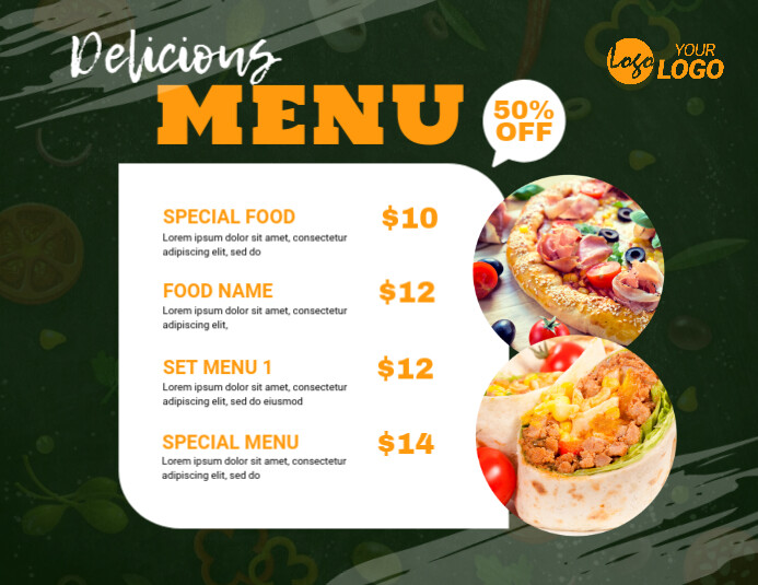 Food Menu Design Template | PosterMyWall