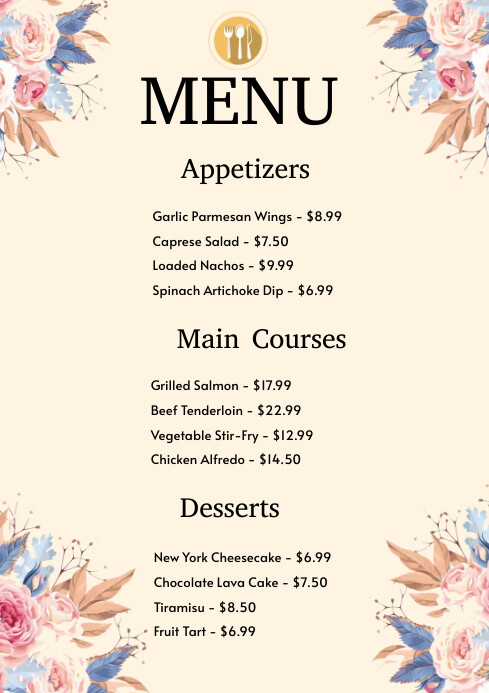 Plantilla de Food menu | PosterMyWall