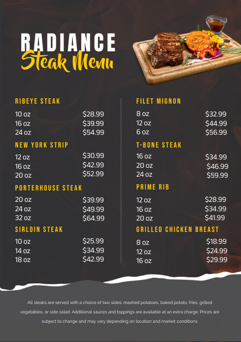 FOOD MENU Template | PosterMyWall