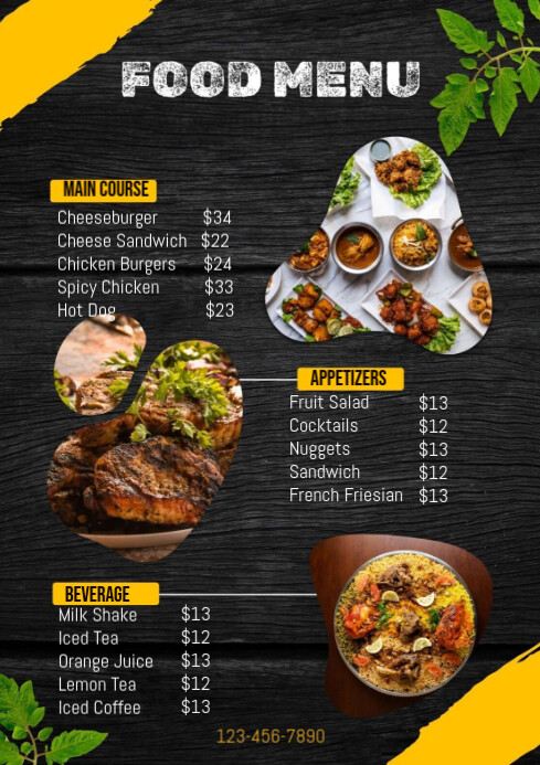Copy of food menu | PosterMyWall