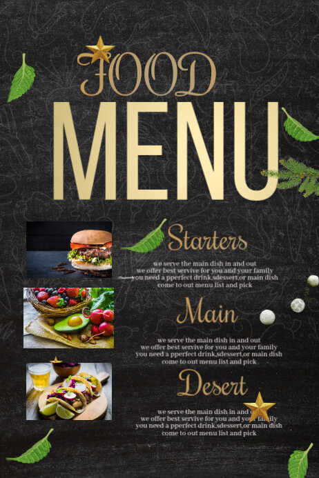 Copy of FOOD MENU | PosterMyWall