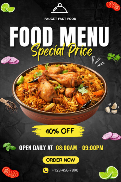 Copy of Food menu | PosterMyWall