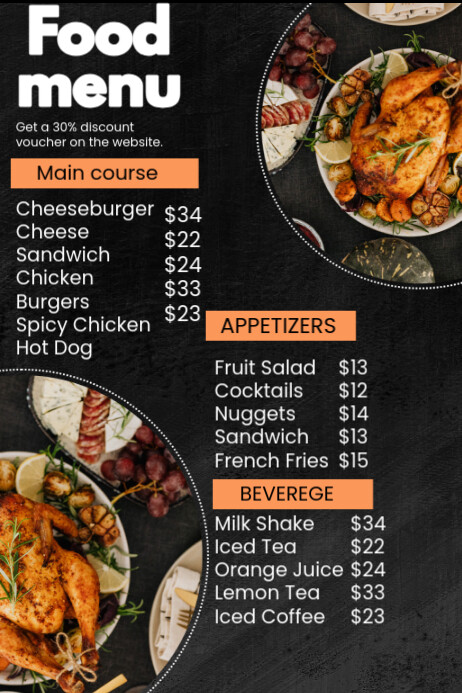 Copy of FOOD MENU | PosterMyWall