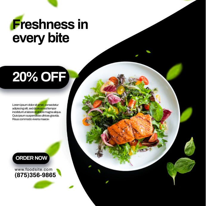 Plantilla de Food Menu Discount Ads | PosterMyWall