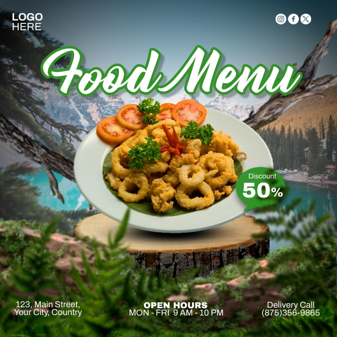 Food Menu Discount Template | PosterMyWall