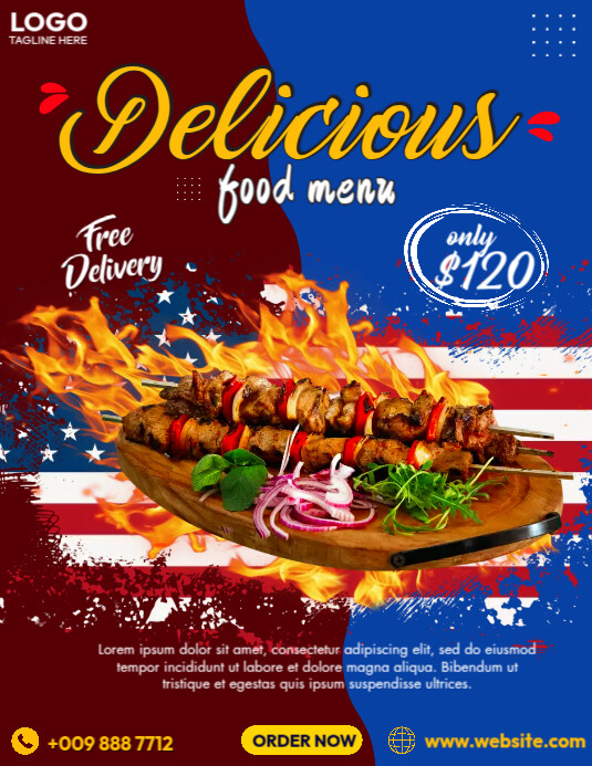 Food Menu Event Ads Template | PosterMyWall