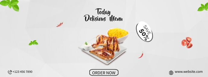 Copy of Food Menu Facebook Cover | PosterMyWall