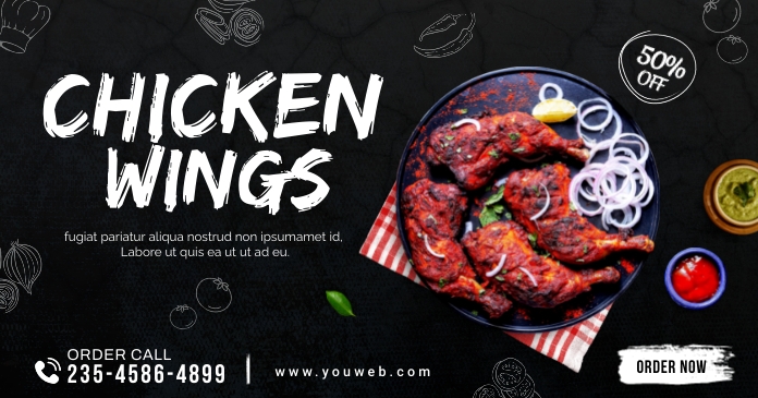 Food menu facebook shared post design Template | PosterMyWall