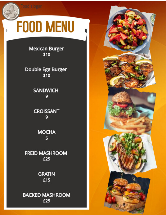 Food menu flyer,fast food menu poster Template | PosterMyWall