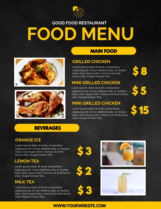 Food Menu Flyer Template | PosterMyWall