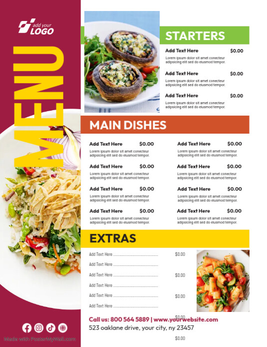 Food Menu Flyer Template | PosterMyWall