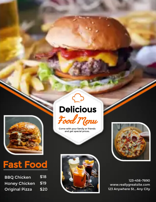 Food Menu Flyer Template | PosterMyWall