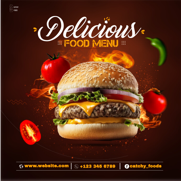 Modèle food menu flyer template | PosterMyWall