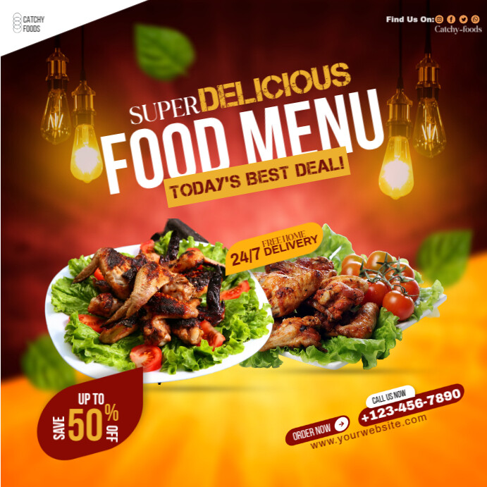 Plantilla de Food menu flyer template | PosterMyWall