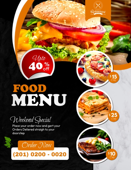 Food Menu flyer Template | PosterMyWall