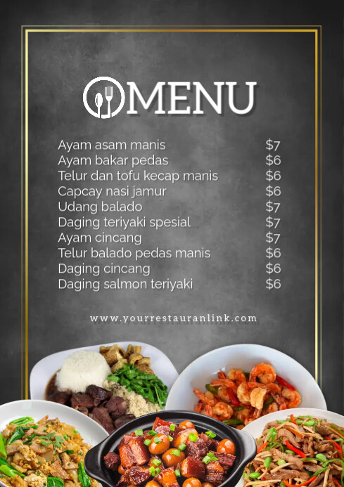 Copy of Food menu Indonesia | PosterMyWall