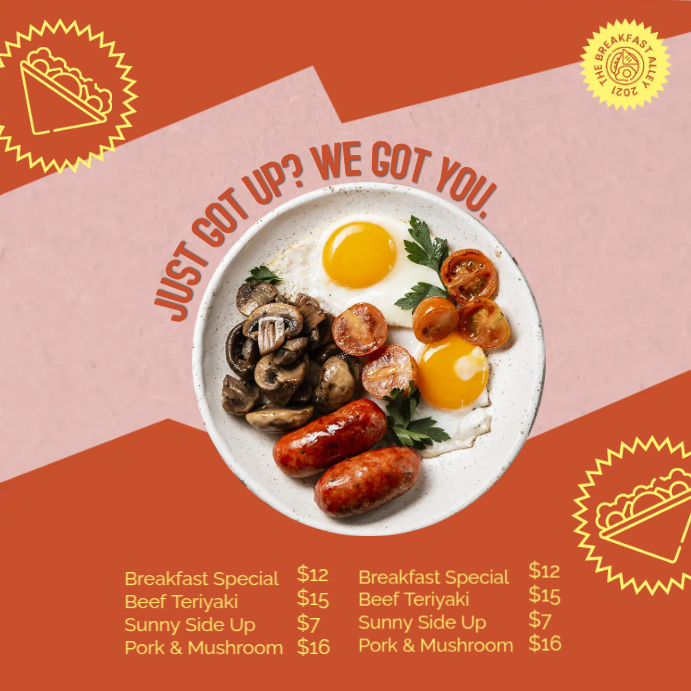 Food Menu Instagram Template | PosterMyWall