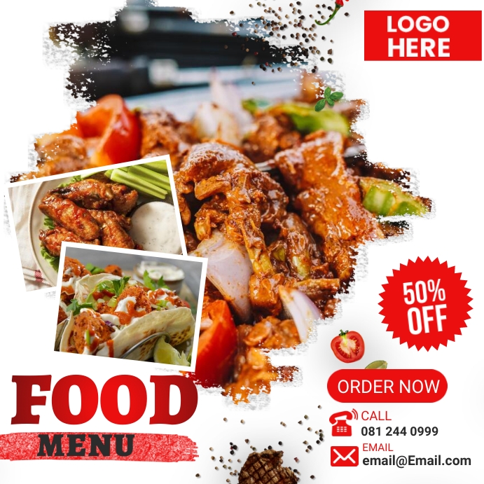 Food Menu Instagram Template | PosterMyWall