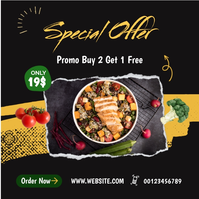 FOOD MENU INSTAGRAM POST Template | PosterMyWall