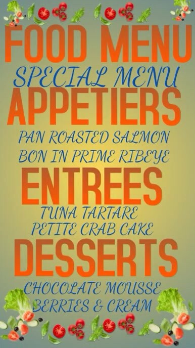 Food Menu Instagram Reel Template | PosterMyWall