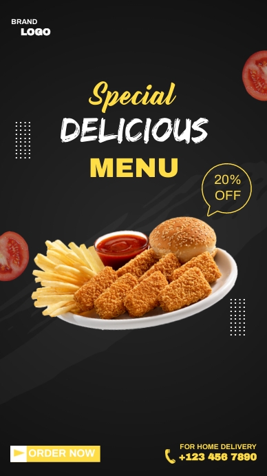 Food Menu Instagram Story Template | PosterMyWall