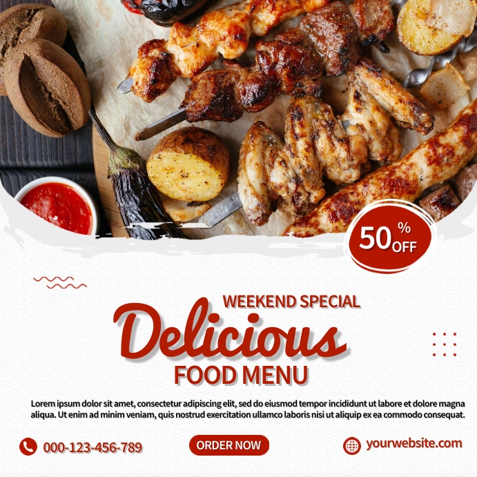 Food Menu Instragram Template | PosterMyWall