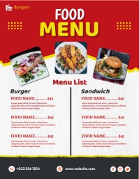 Food Menu List Ads Template | PosterMyWall
