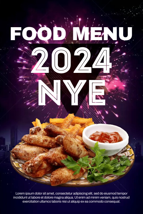 Food Menu New Year Template | PosterMyWall