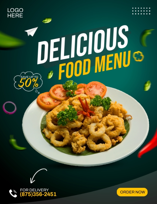 Food Menu Offer Template | PosterMyWall